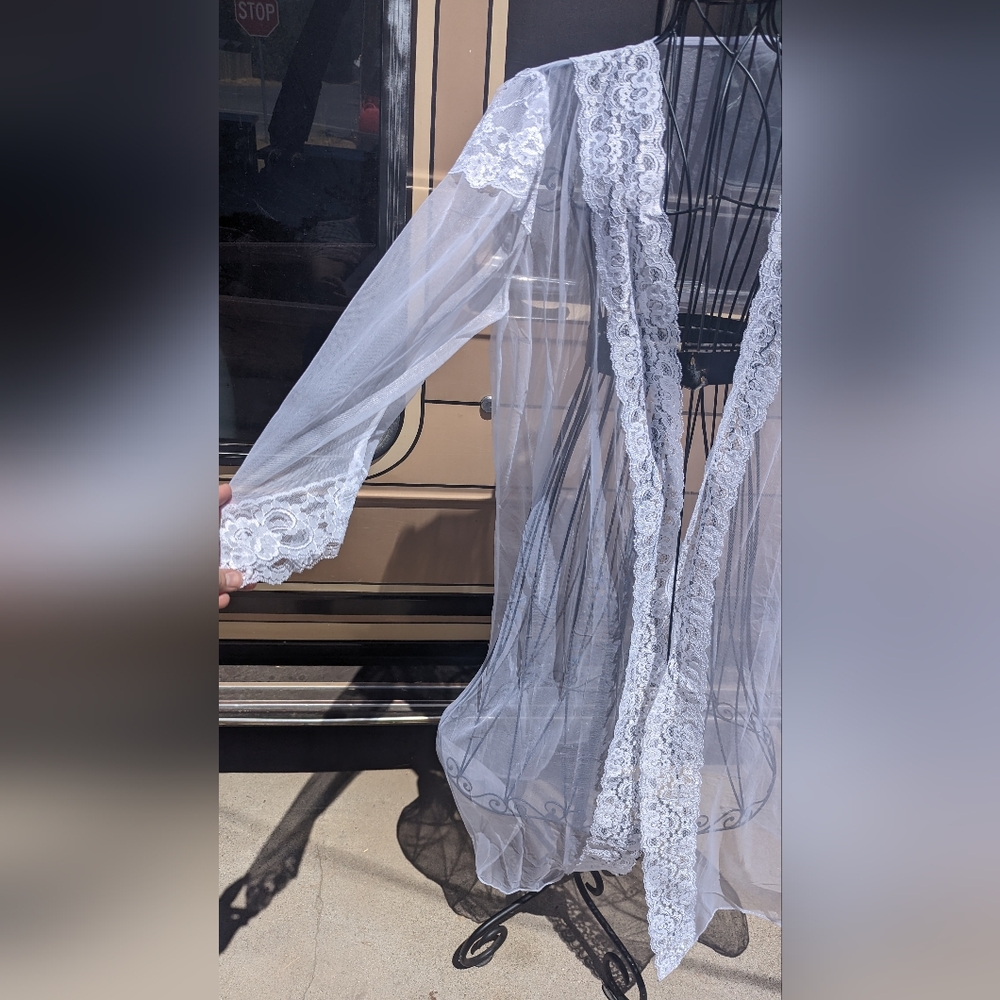 Vintage Sears Sheer Bridal Robe - Gem